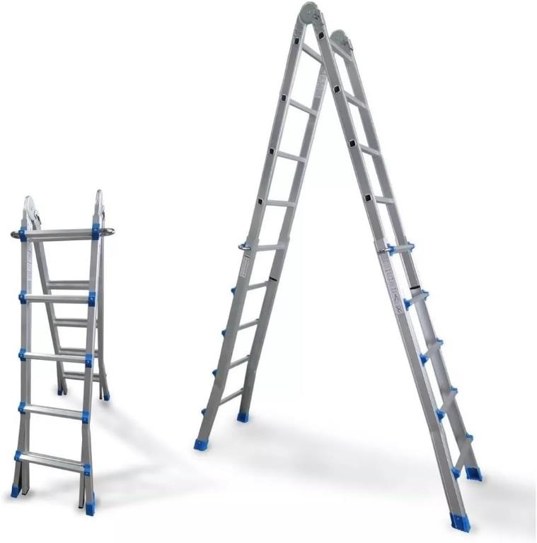 Scala Scaletto Multiuso Eifel in Alluminio Sfilo 5 + 5 Gradini Colombo ...